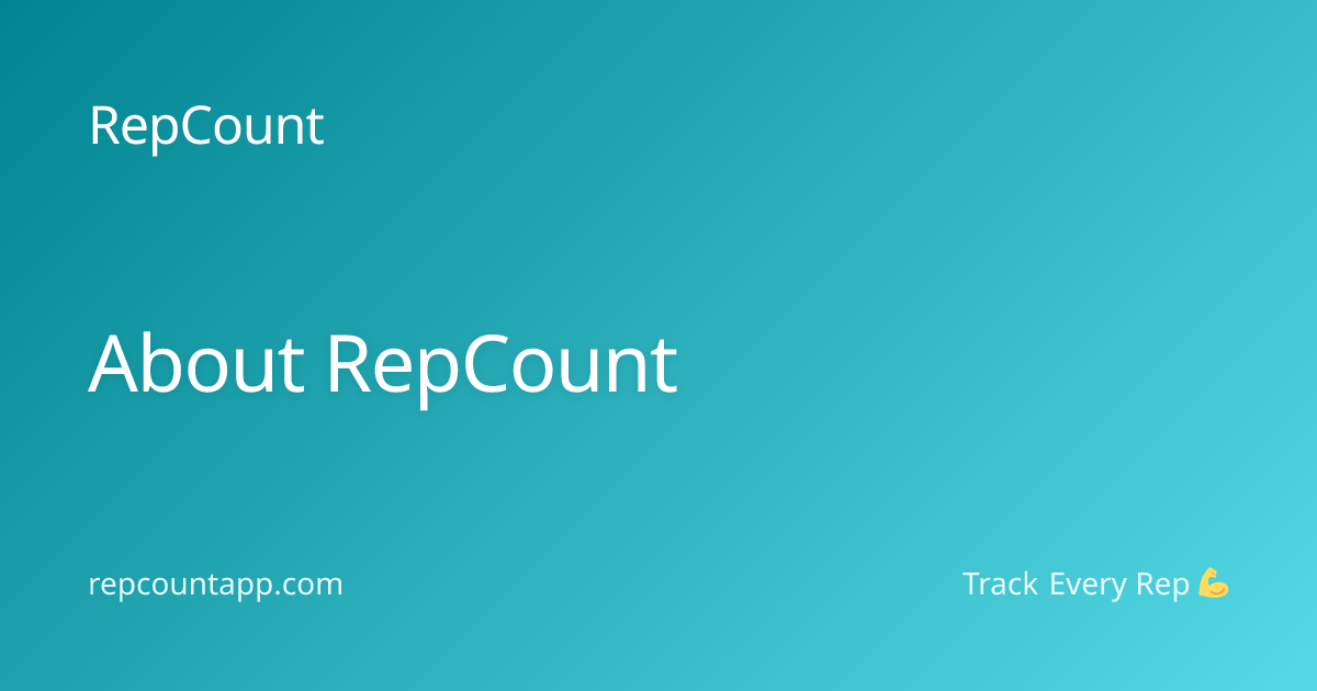 About RepCount | The Best Workout Tracker | RepCount